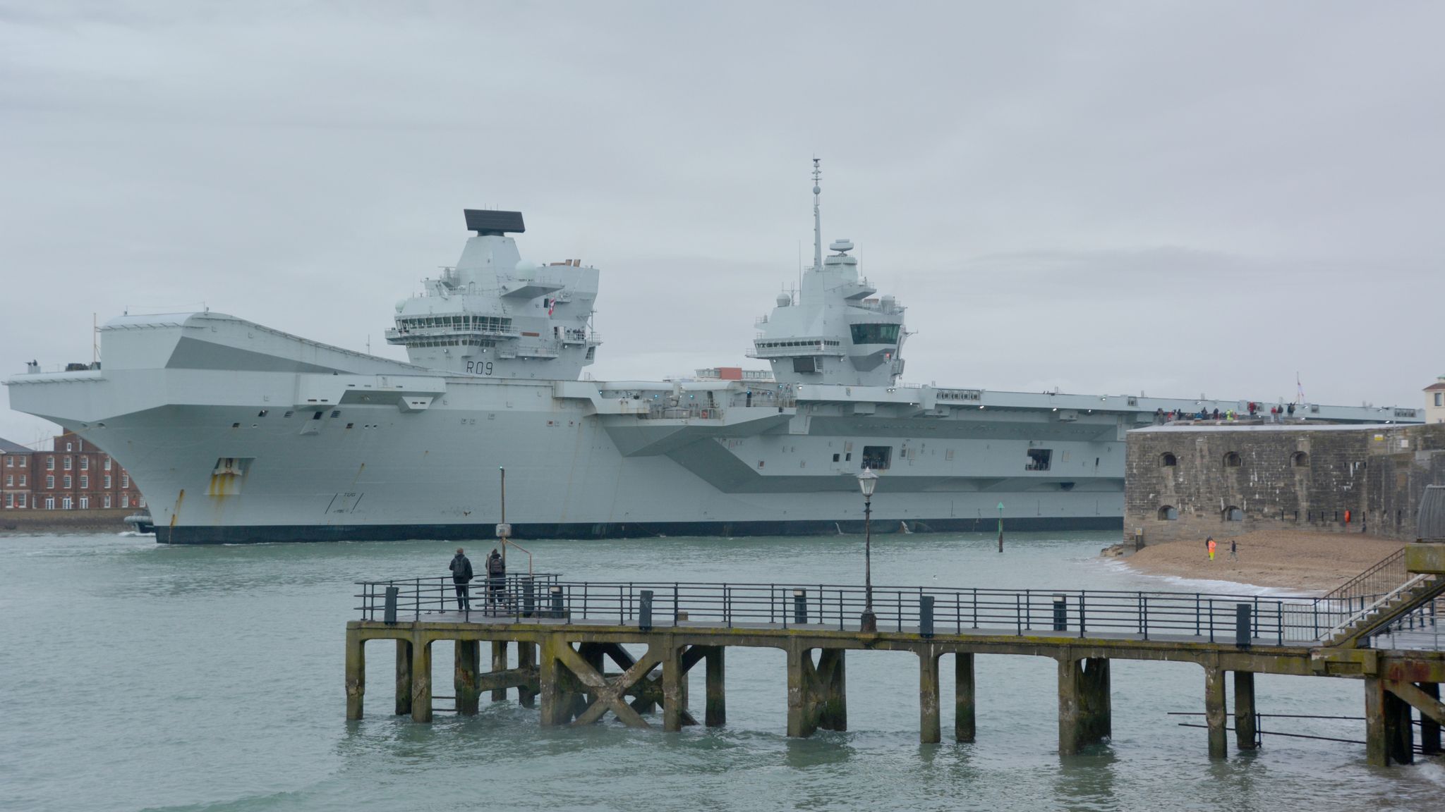 Royal Navy's flagship HMS Prince of Wales begins eight-month deployment ...