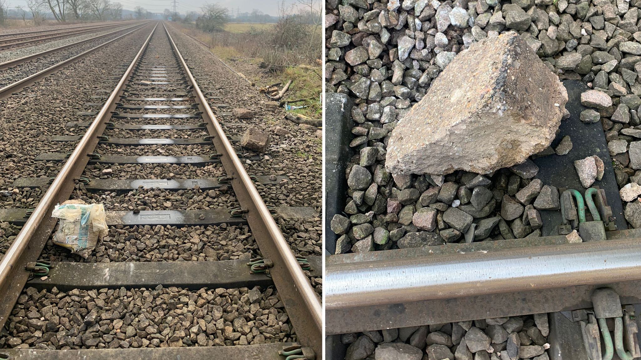 Rocks and scooter thrown at trains on 120mph line in 'incredibly ...