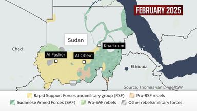 Maps show Sudan conflict's shifting frontlines as SAF regains territory | World News | Sky News