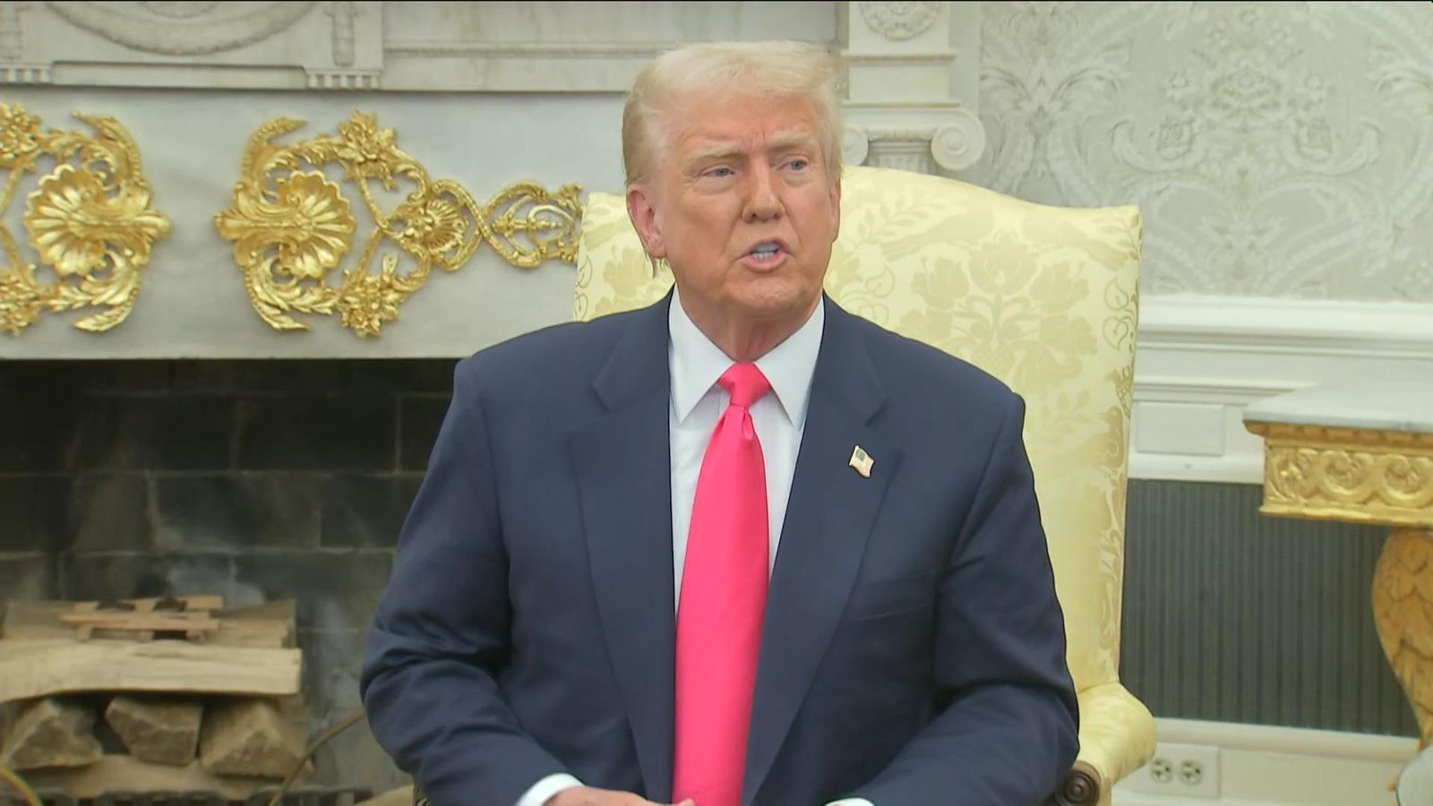 Watch as Donald Trump meets NATO chief at White House | News UK Video News | Sky News