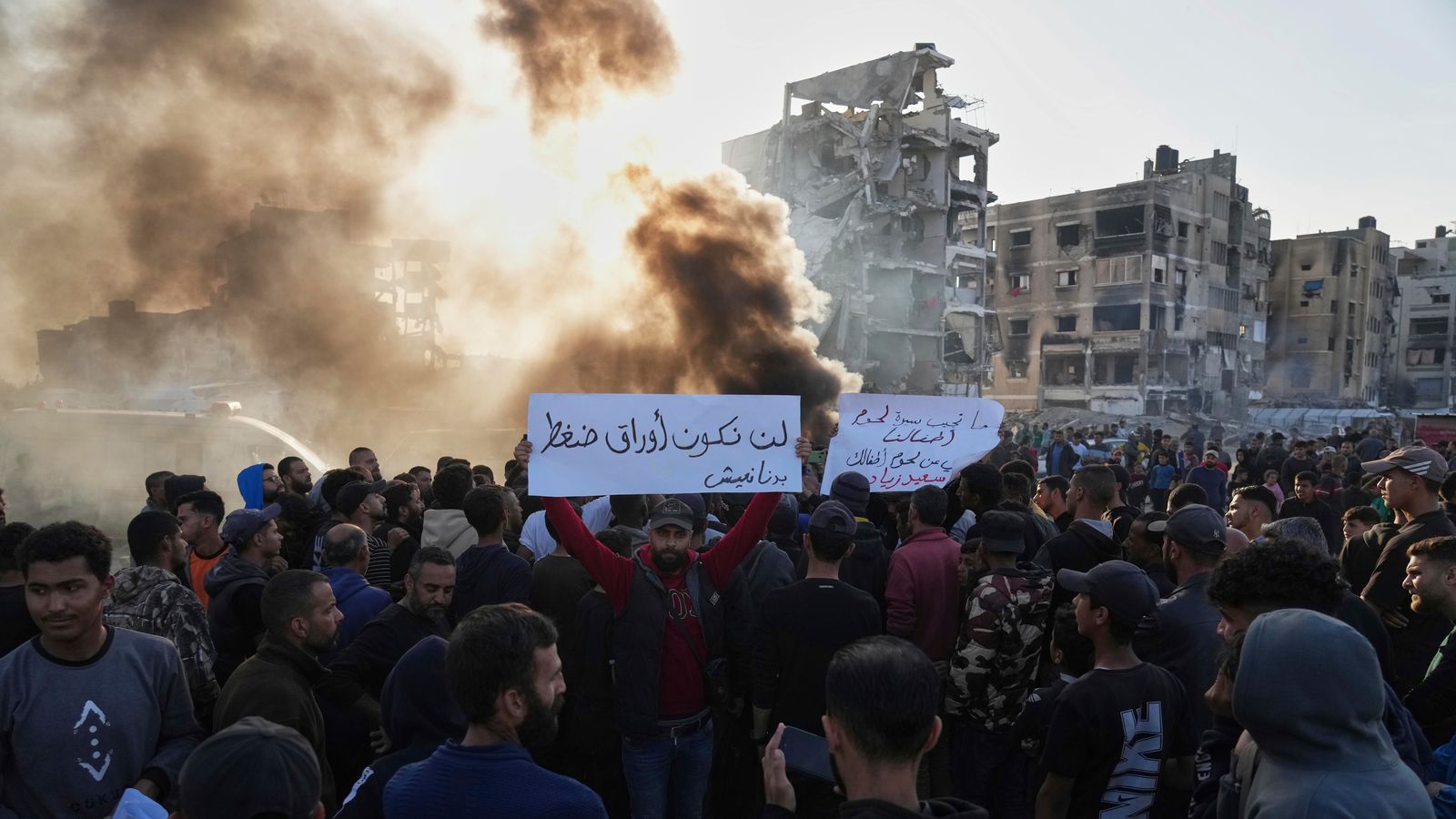 Anti-Hamas chants heard at rare protest in Gaza | World News | Sky News