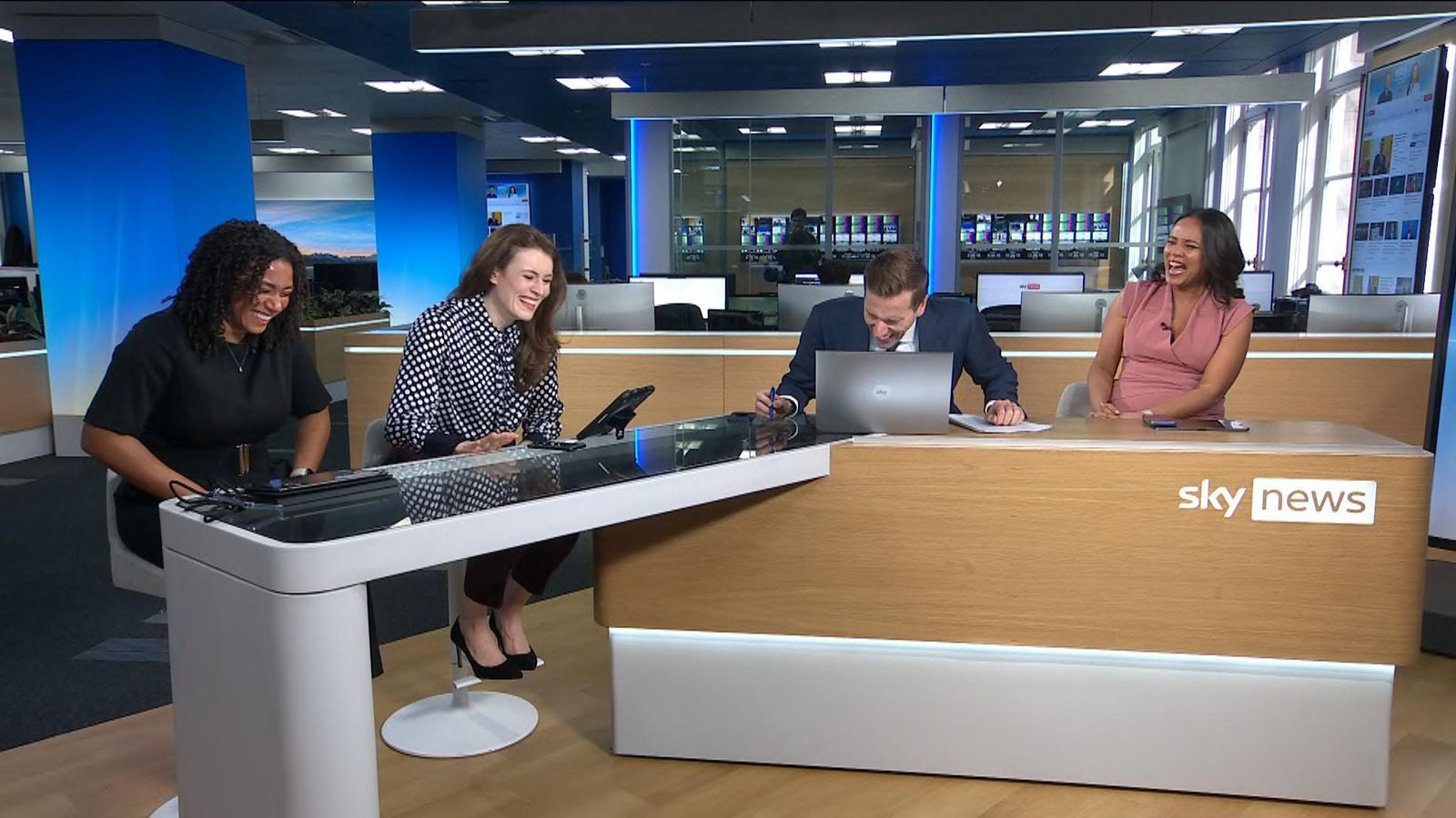 Sky News breakfast show team get the giggles on live TV | World News | Sky News