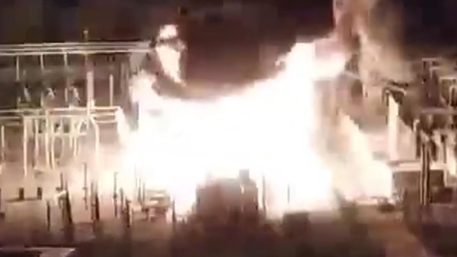 Drone footage shows substation fire which has closed Heathrow Airport ...