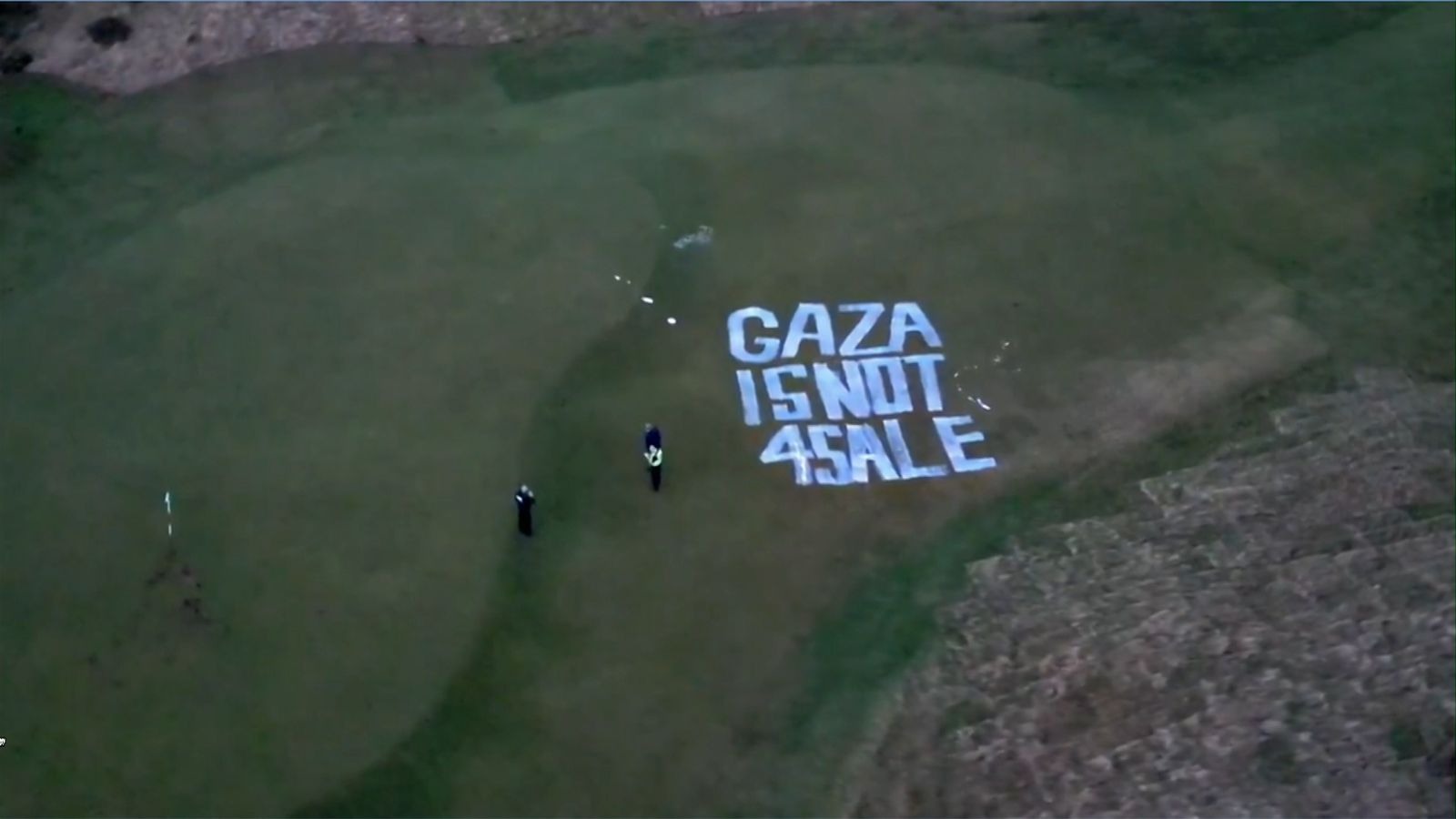 Pro-Palestinian protesters target Donald Trump's Turnberry golf course ...