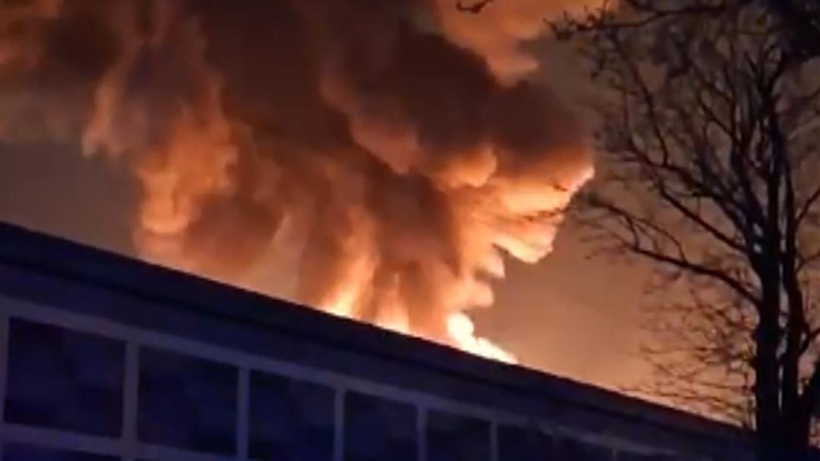 Substation fire near Heathrow Airport | UK News | Sky News