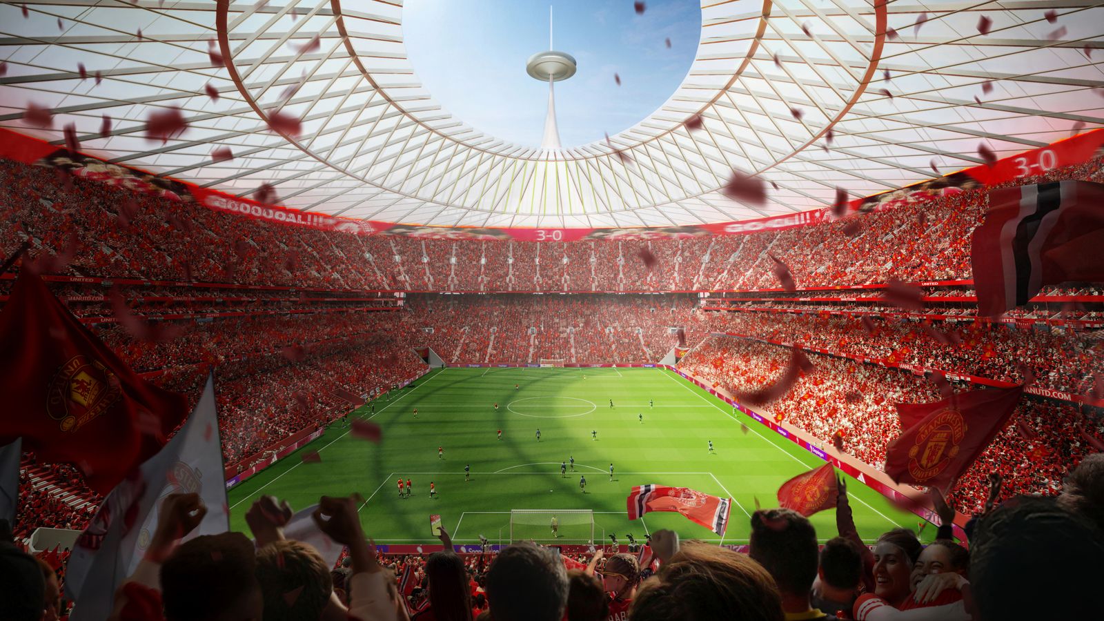 Man Utd unveil plans to build UK's largest stadium | News UK Video News ...