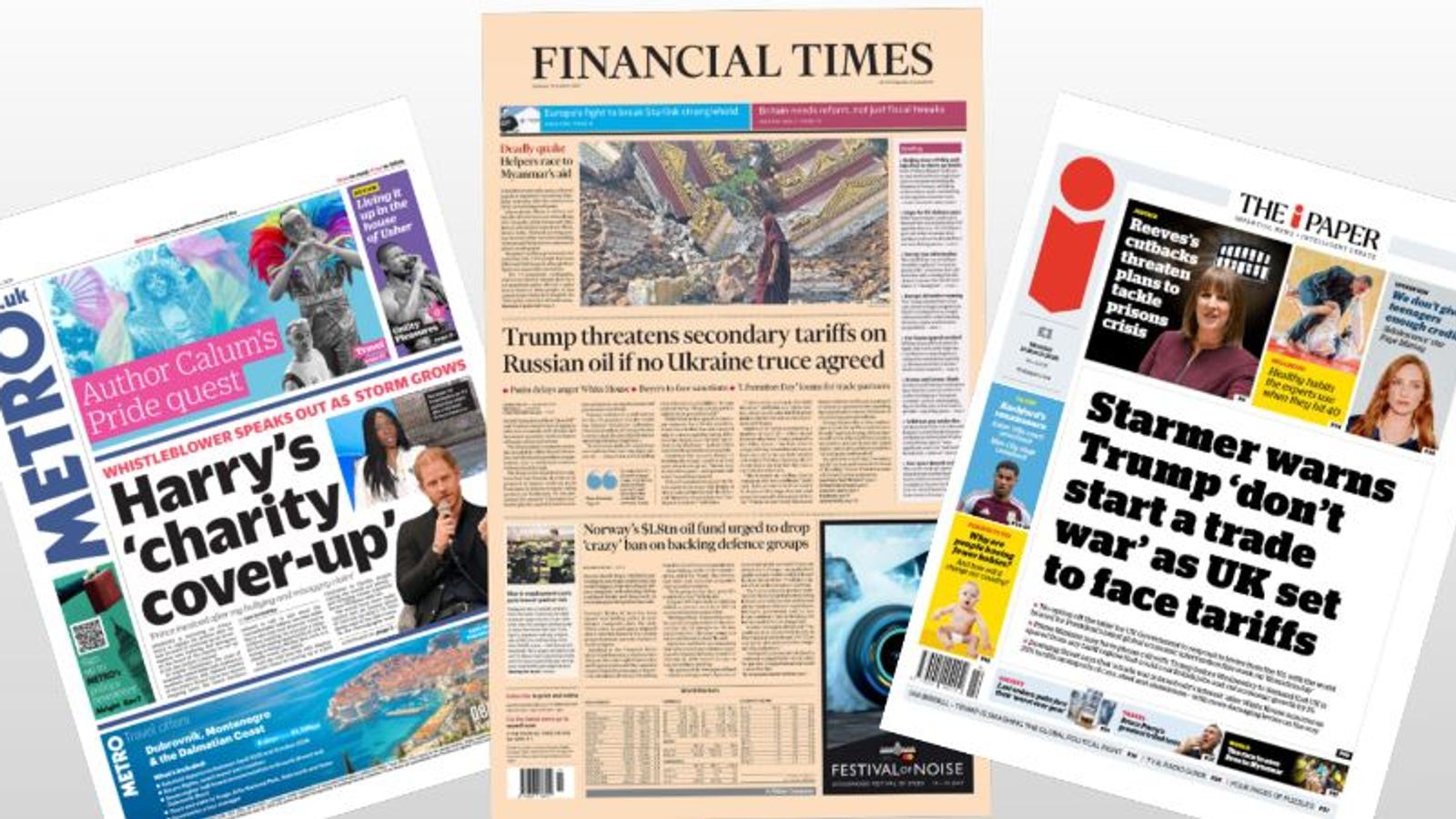 Monday's national newspaper front pages | UK News | Sky News