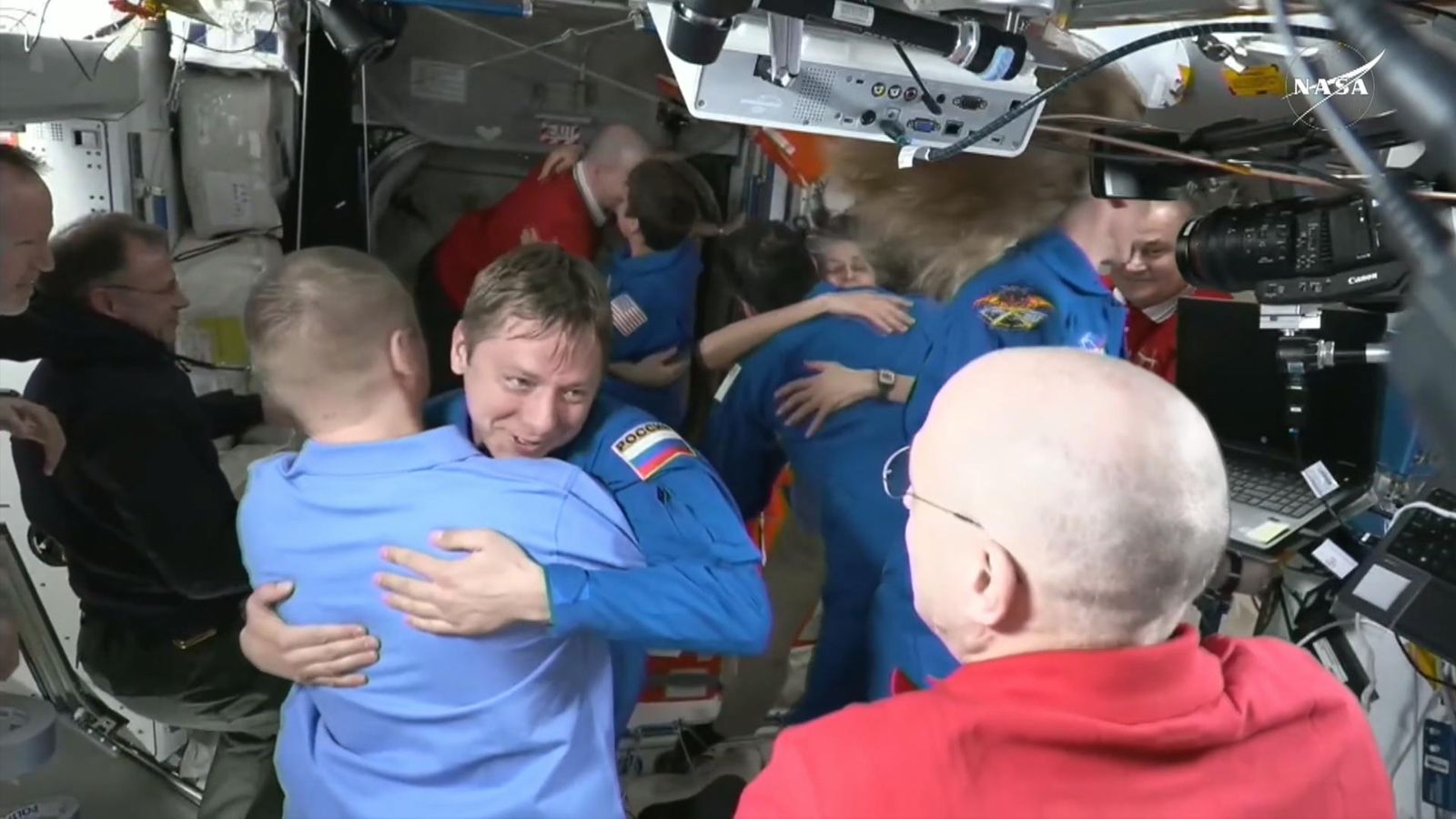 Crew welcomed into International Space Station to replace astronauts stranded for nine months ...