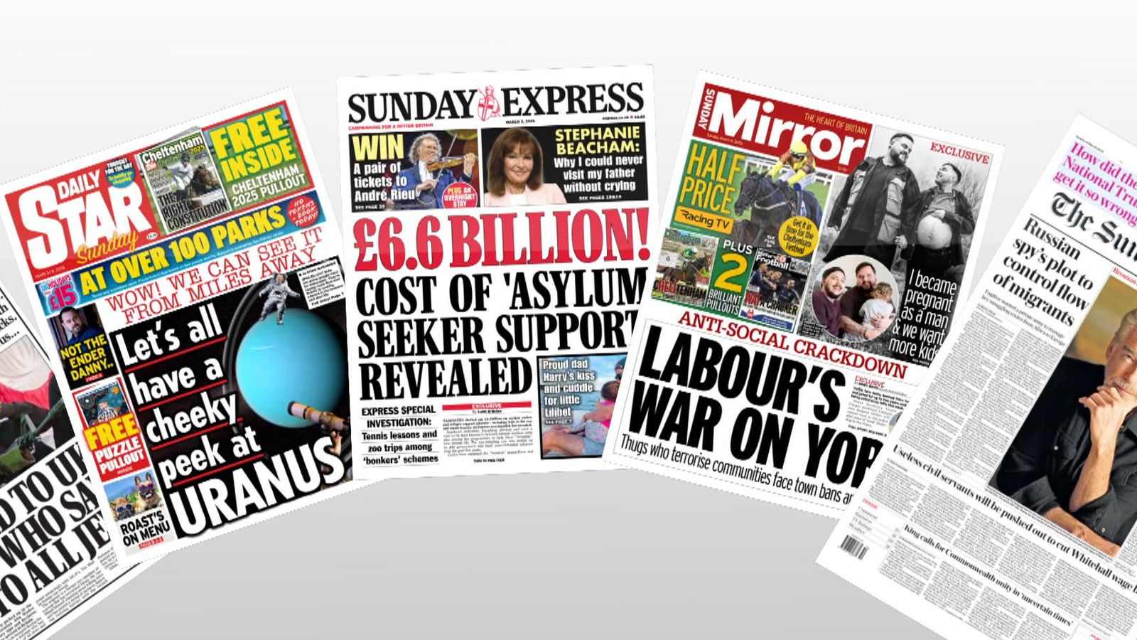 Sunday's national newspaper front pages | UK News | Sky News