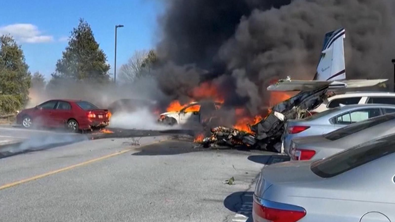 Plane crashes into retirement home car park in Pennsylvania | US News ...