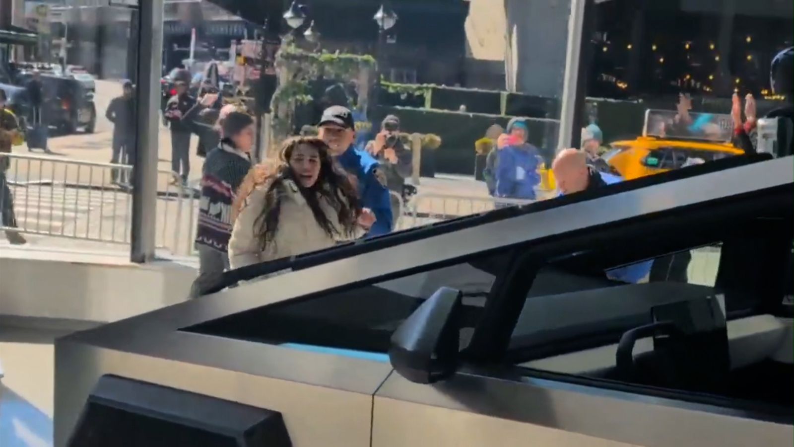 Protesters arrested after occupying Tesla showroom | US News | Sky News