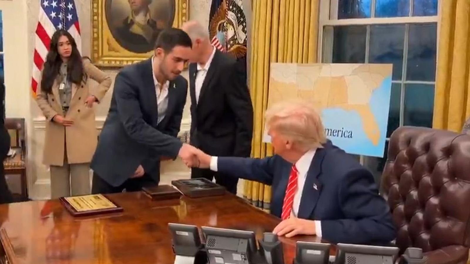 'We'll get them out': Donald Trump meets freed Israeli hostages at ...