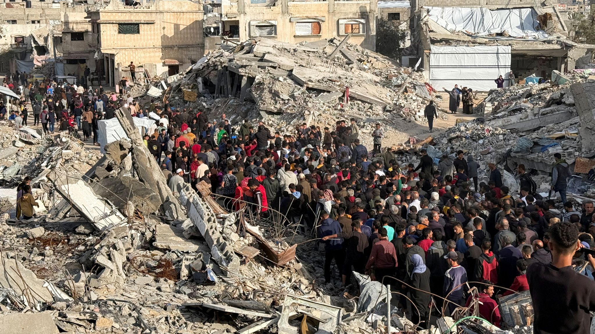 Anti-Hamas chants heard at rare protest in Gaza | World News | Sky News