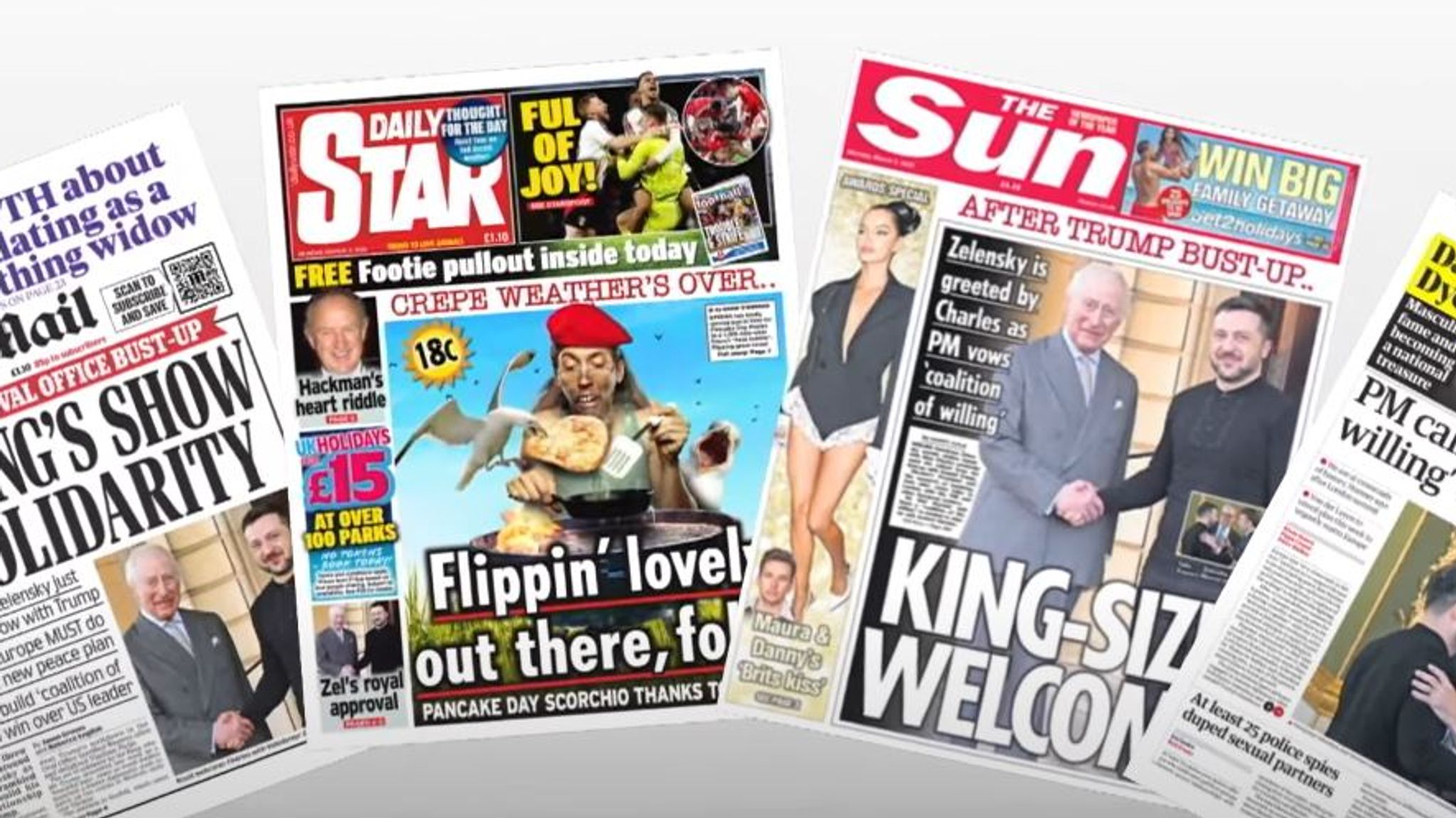 Newspaper Front Page With Several Columns And Photos