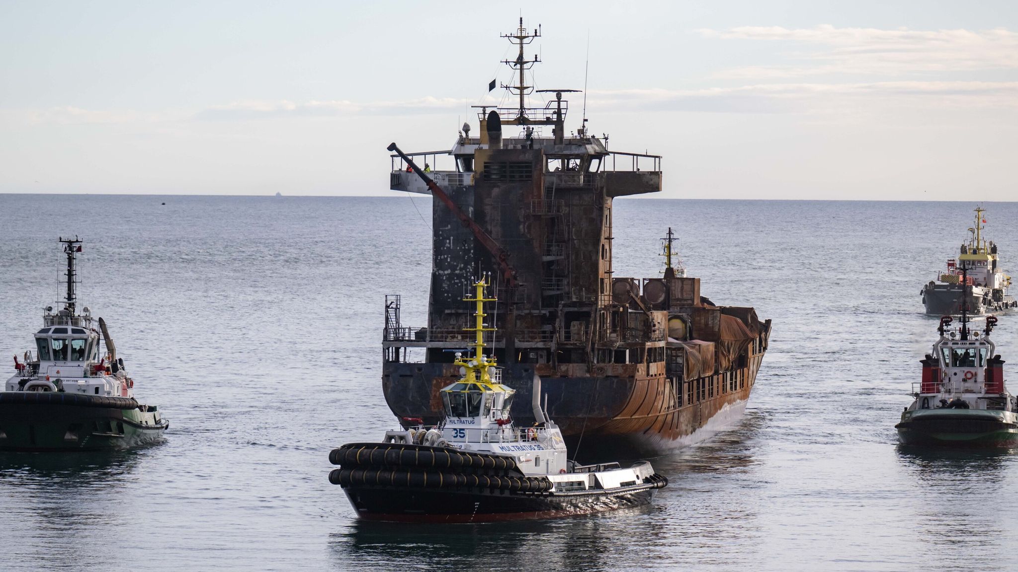 Footage of explosion as ship crashes into tanker shown in court | UK ...