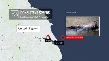Why did the ships crash in the North Sea? What tracking data and ...
