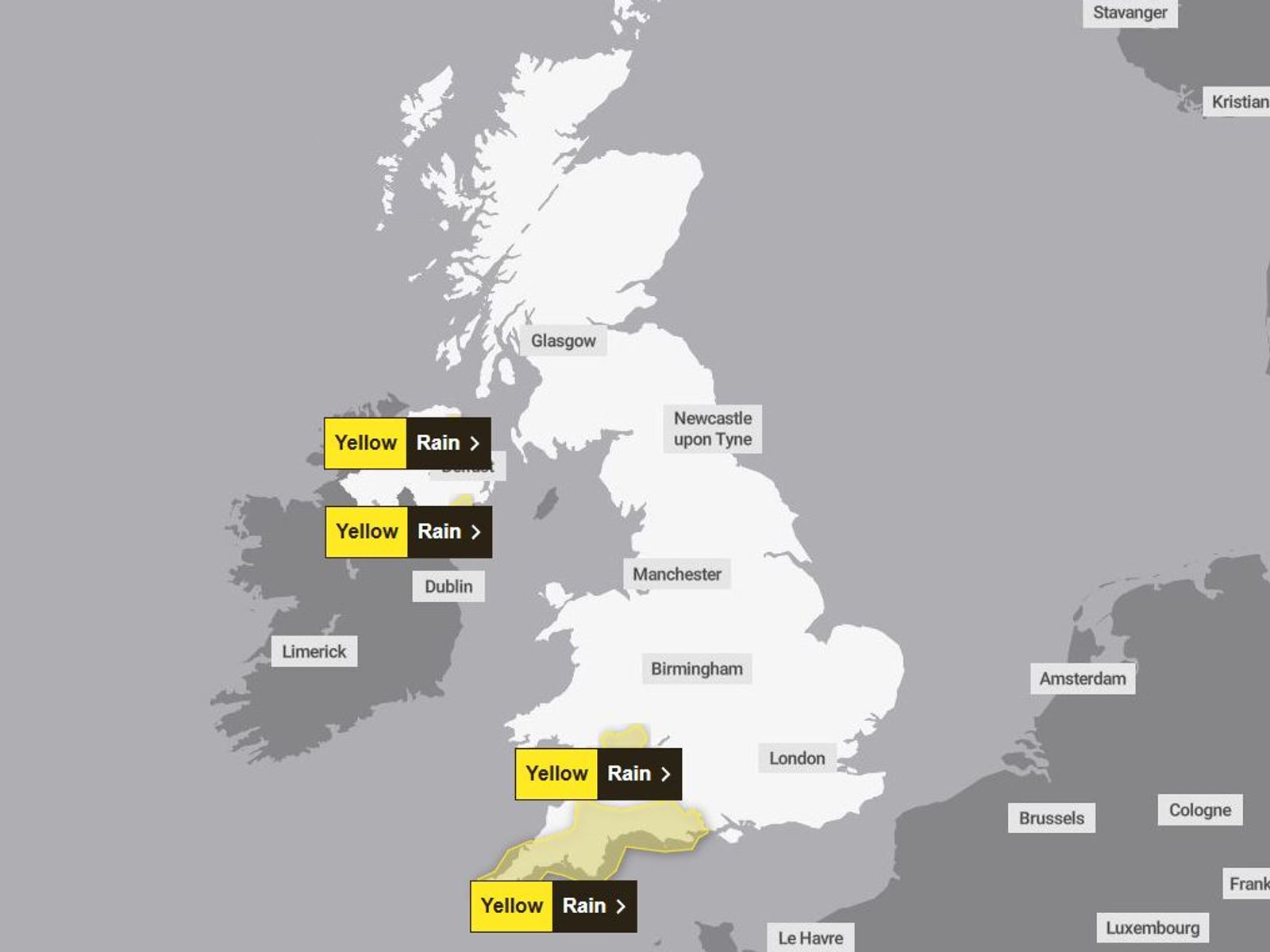 Yellow weather warning in force for parts of UK | UK News | Sky News