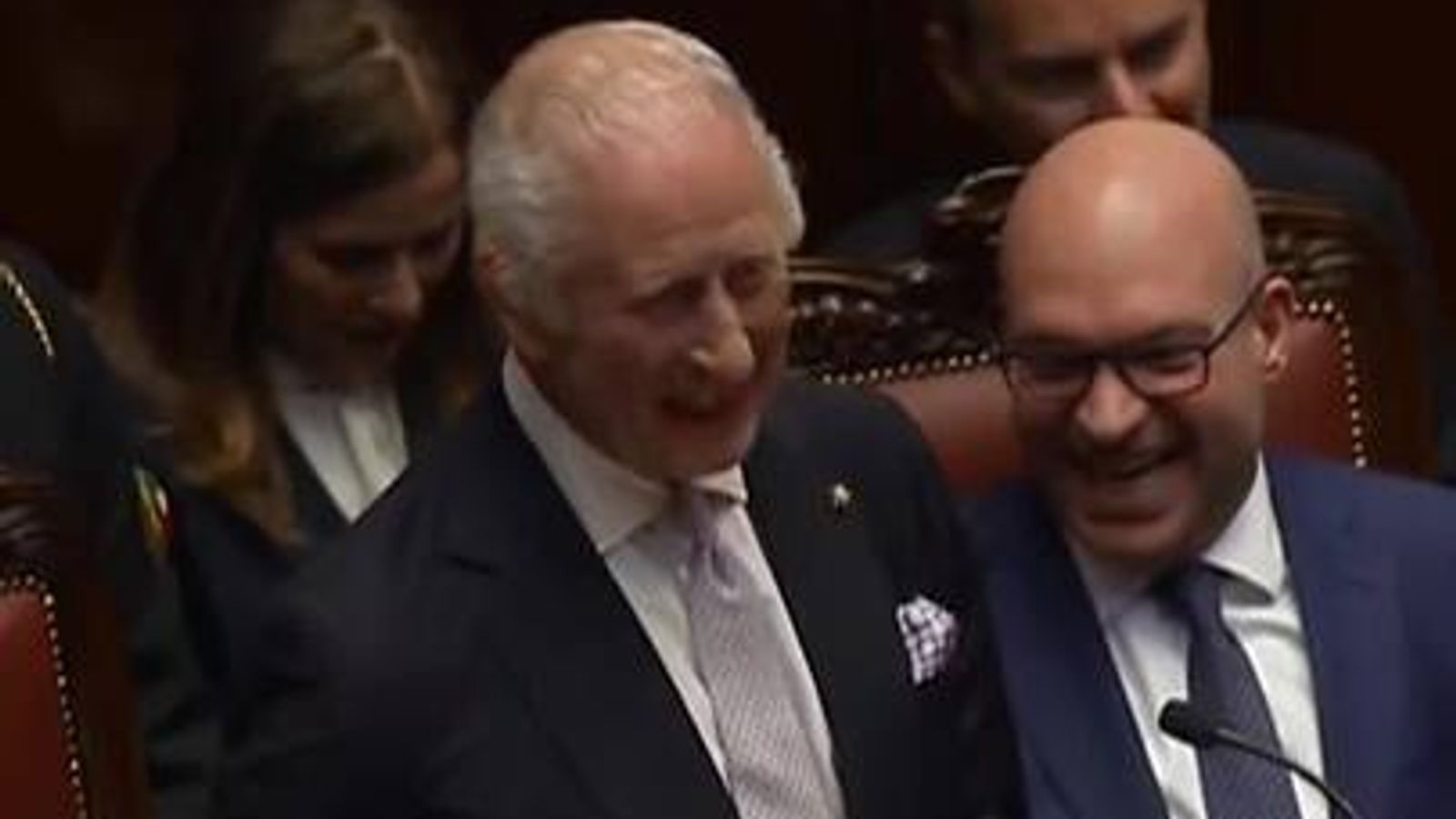 King Charles cut off during speech in Italian Parliament in Rome | News ...