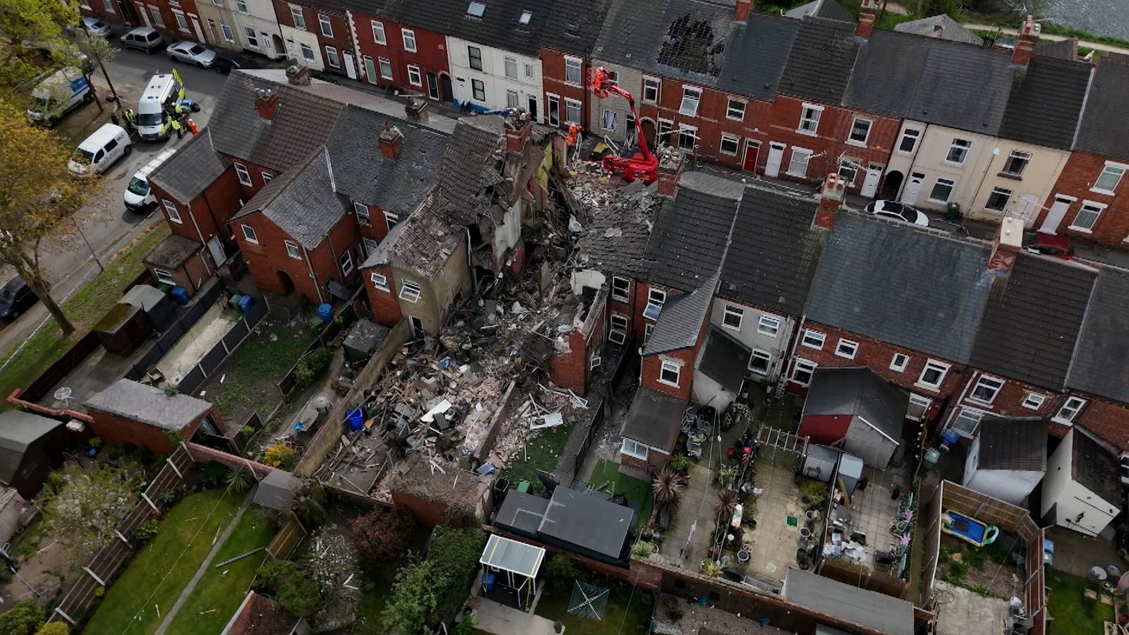 Watch: Drone shows devastation of suspected gas explosion | News UK ...