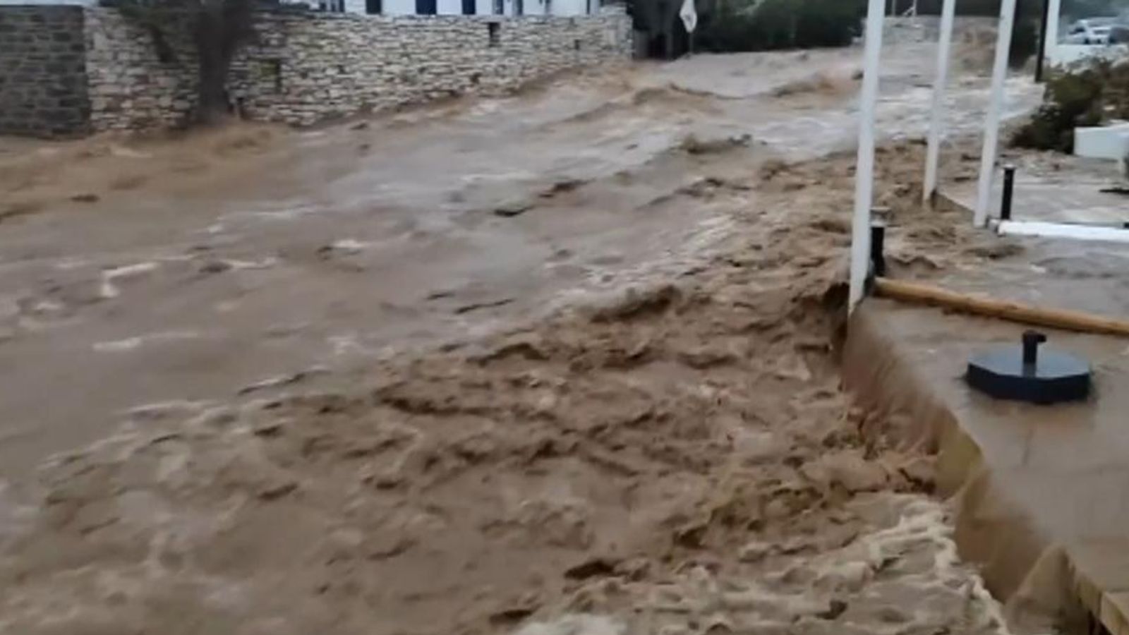 Greek islands hit with flooding after torrential rain | World News ...