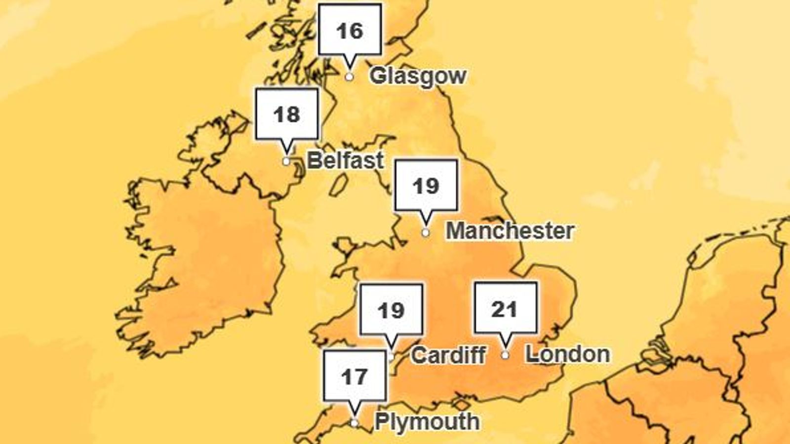 UK weather: Forecasts say temperatures to soar above 20C in some areas ...
