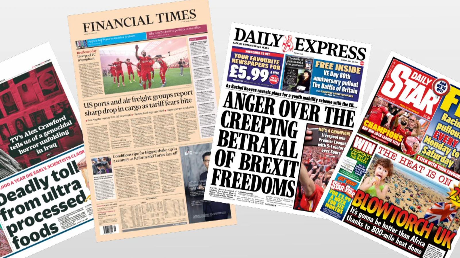 Monday's national newspaper front pages | UK News | Sky News