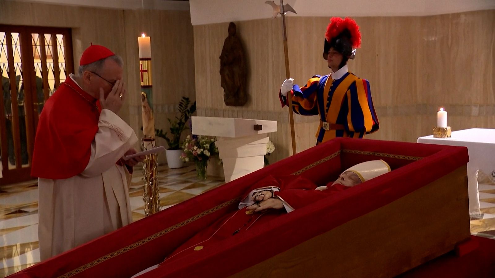 Vatican releases first images of Pope Francis in his casket | World ...