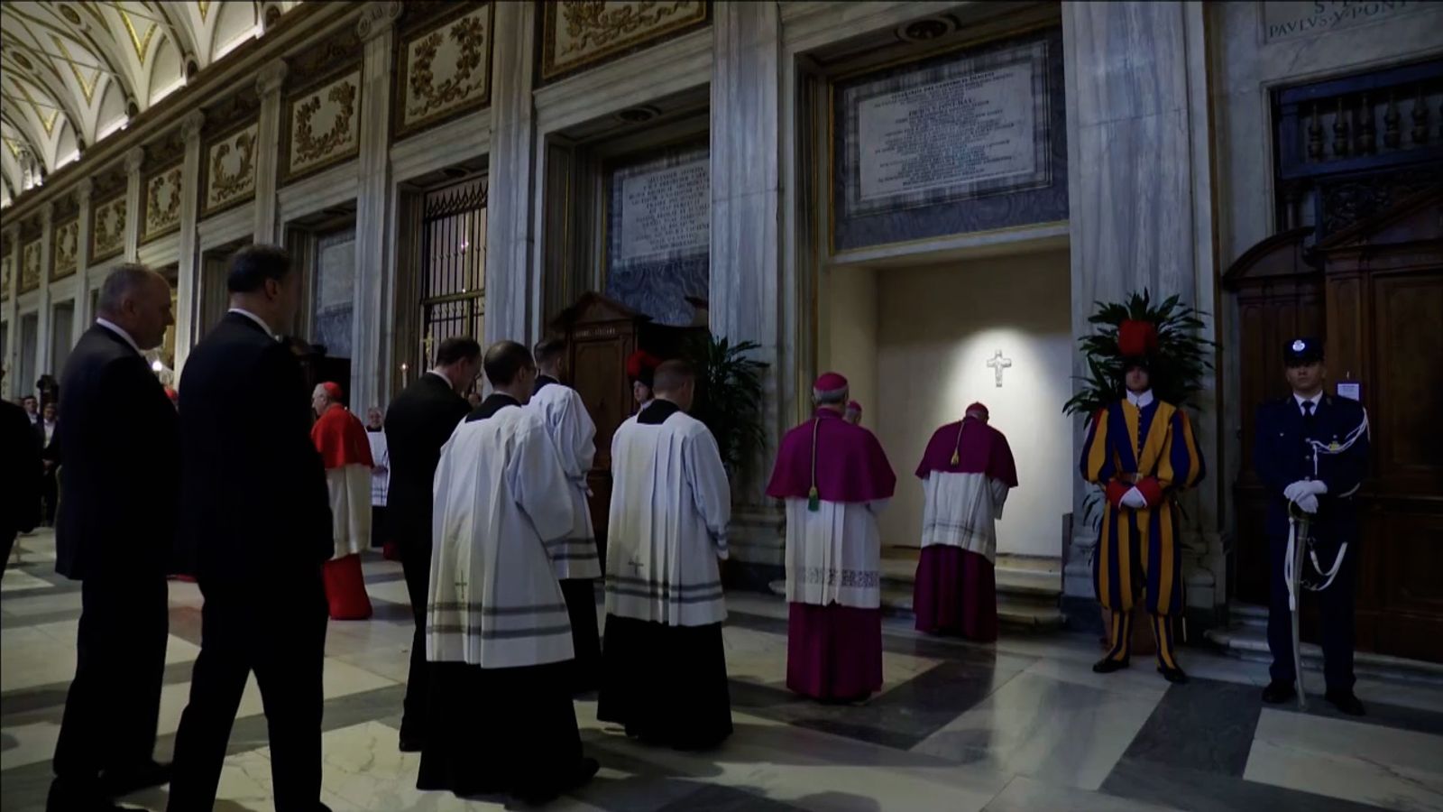 Pope Francis laid to rest in his favourite church | World News | Sky News