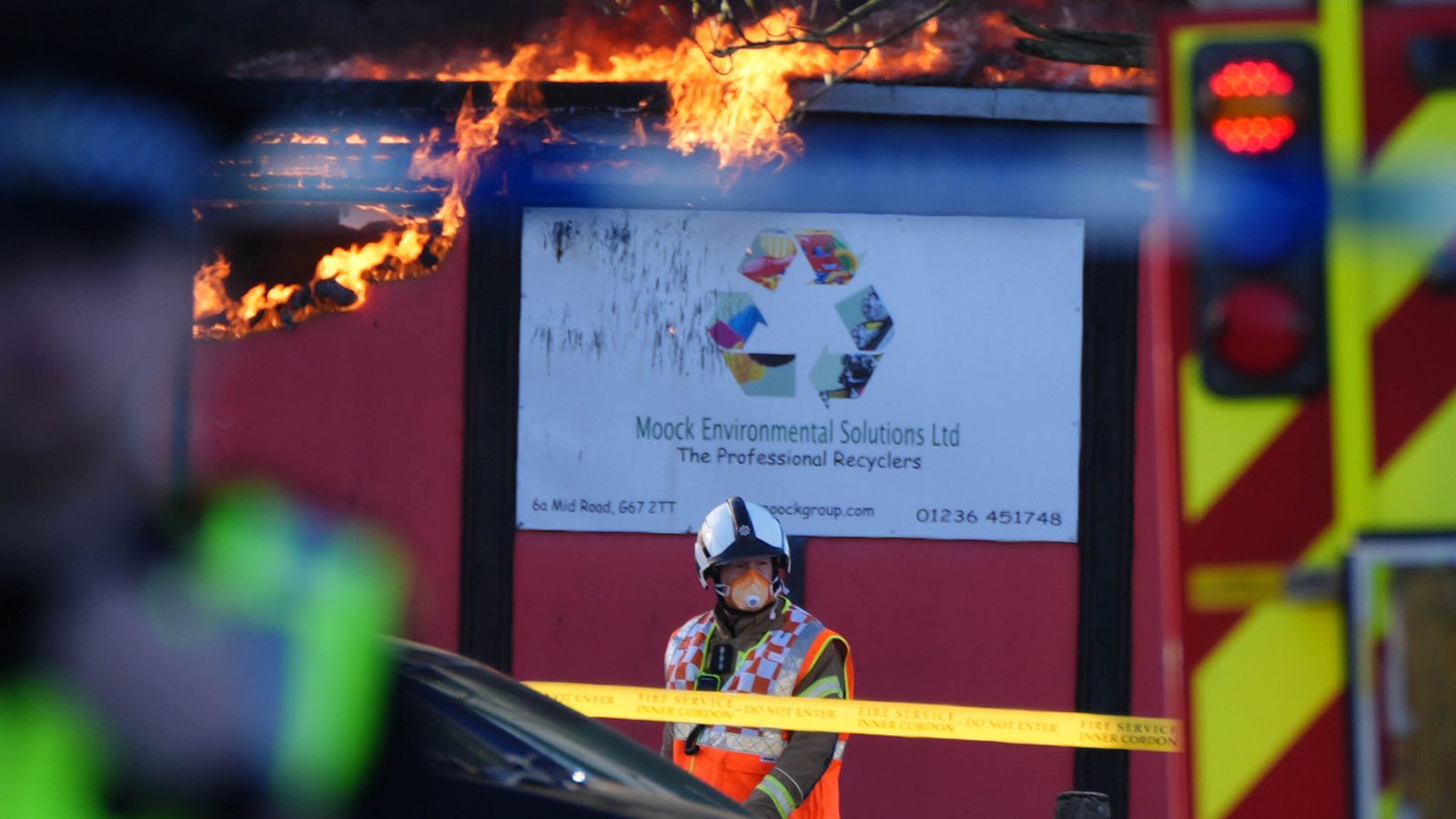 Six people in hospital after huge fire at industrial estate in ...