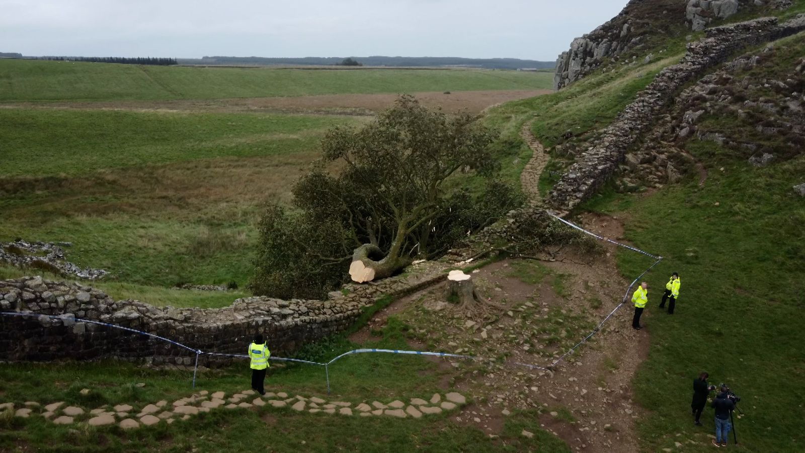 Court shown footage allegedly capturing felling of Sycamore Gap Tree ...