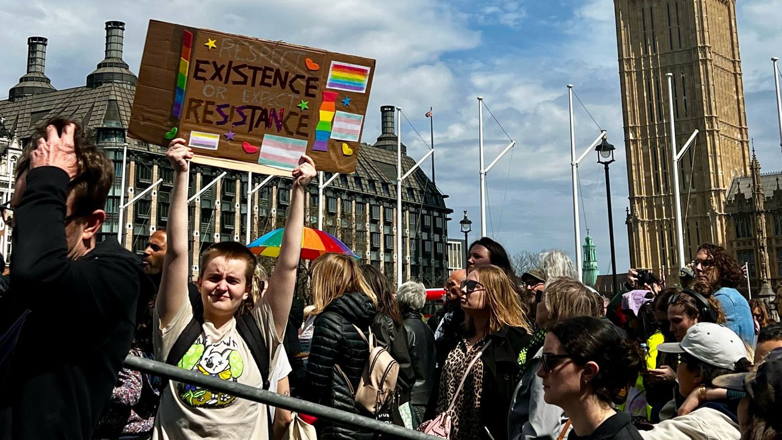 Thousands of trans rights activists gather in London after Supreme ...