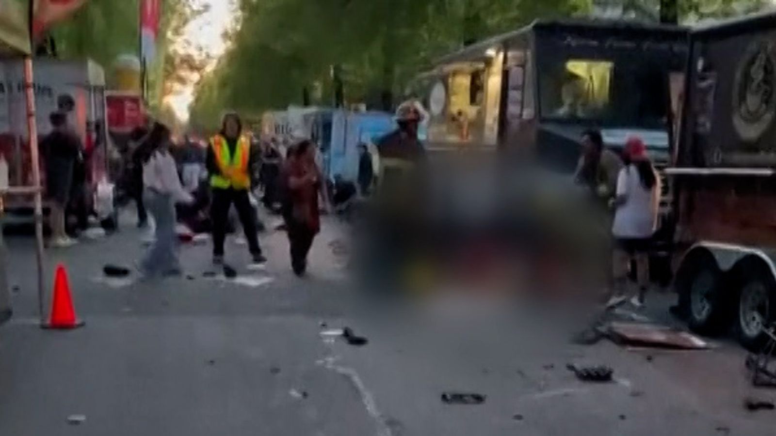 Aftermath of vehicle hitting crowd at street festival in Canada | World ...