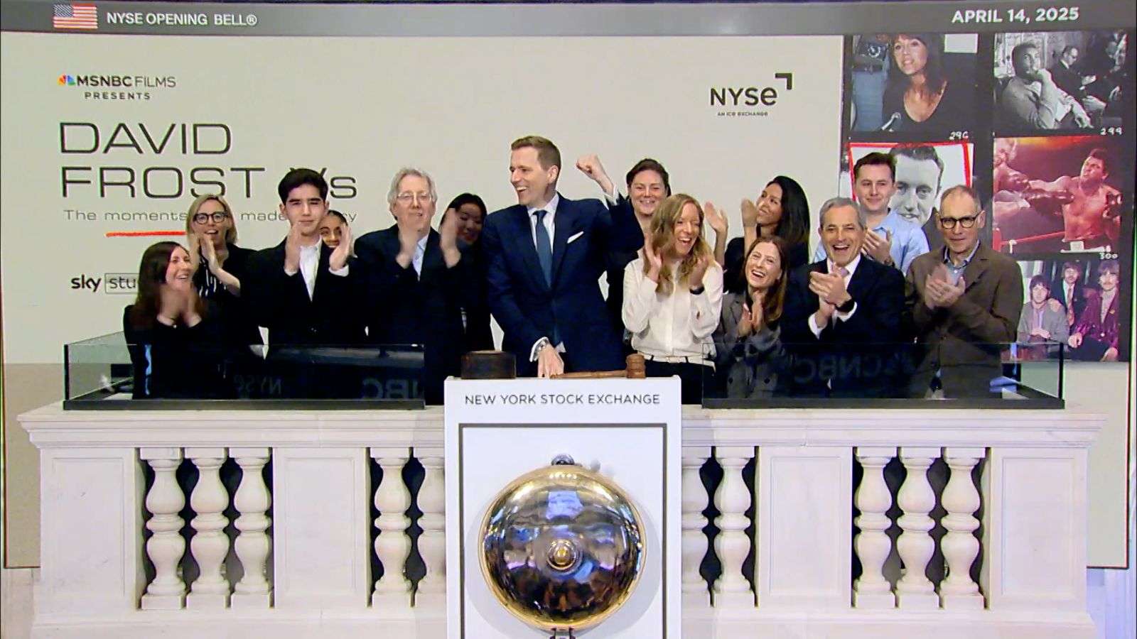Sky News presenter Wilfred Frost opens New York Stock Exchange | News UK Video News | Sky News