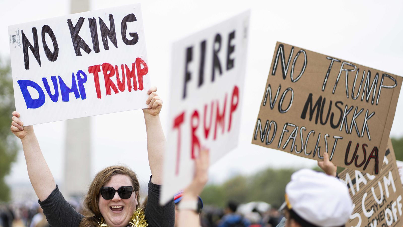 Protests across US to rally against President Donald Trump and Elon ...