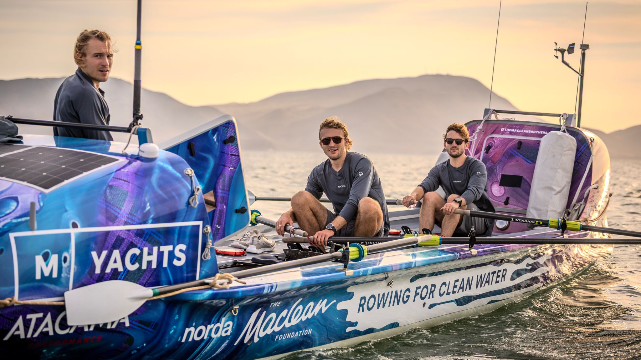 Three brothers bid to row across Pacific Ocean in record time after ...