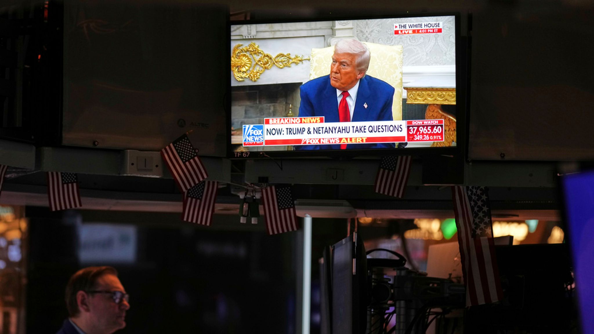 Trump says no pause on tariffs after rollercoaster day on Wall Street ...