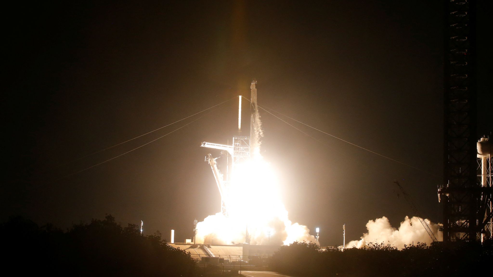 Bitcoin tycoon Chun Wang blasts off on polar SpaceX flight to achieve world first | Science ...