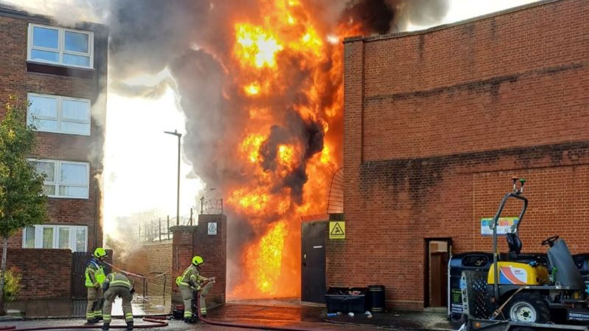 Huge fire breaks out at electrical substation in west London | UK News ...