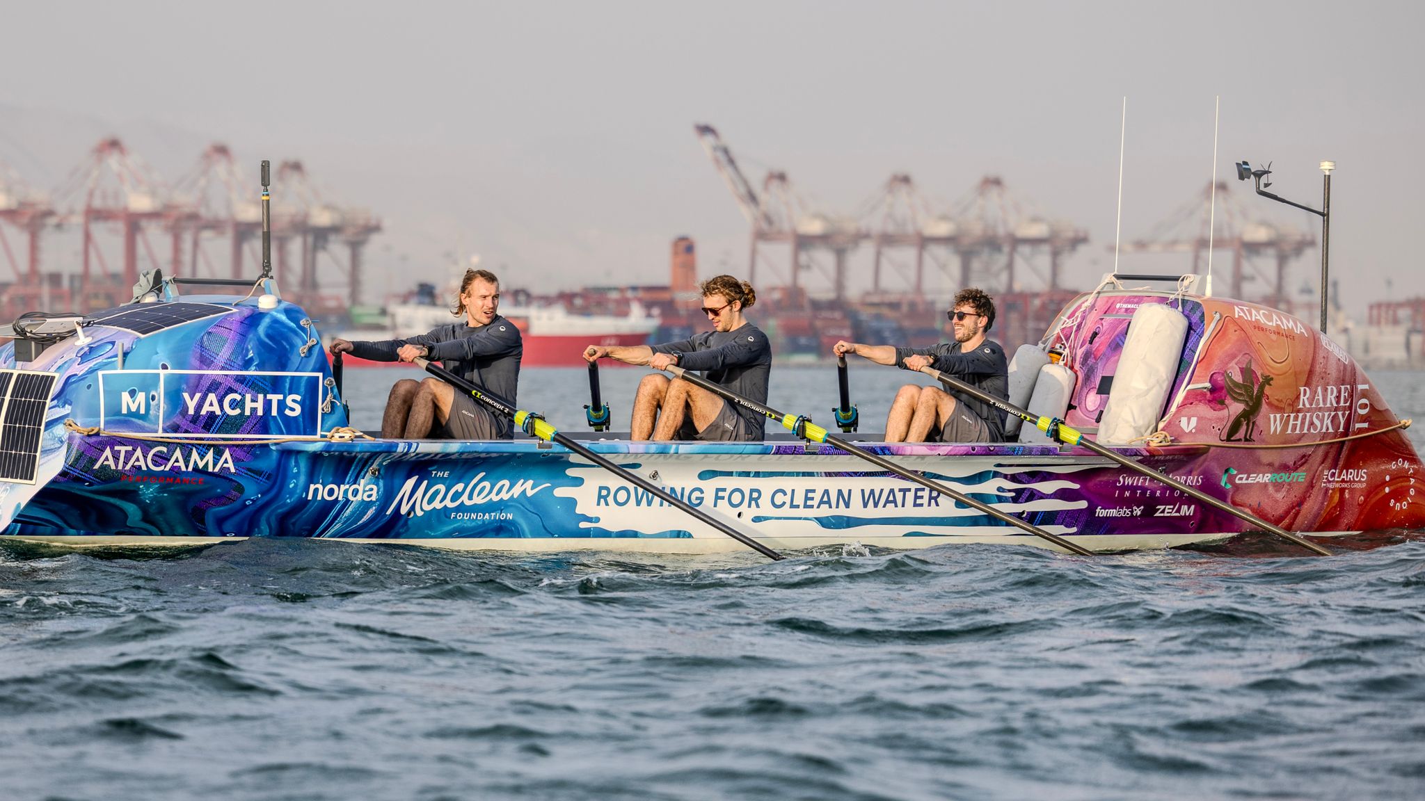 Three brothers bid to row across Pacific Ocean in record time after ...