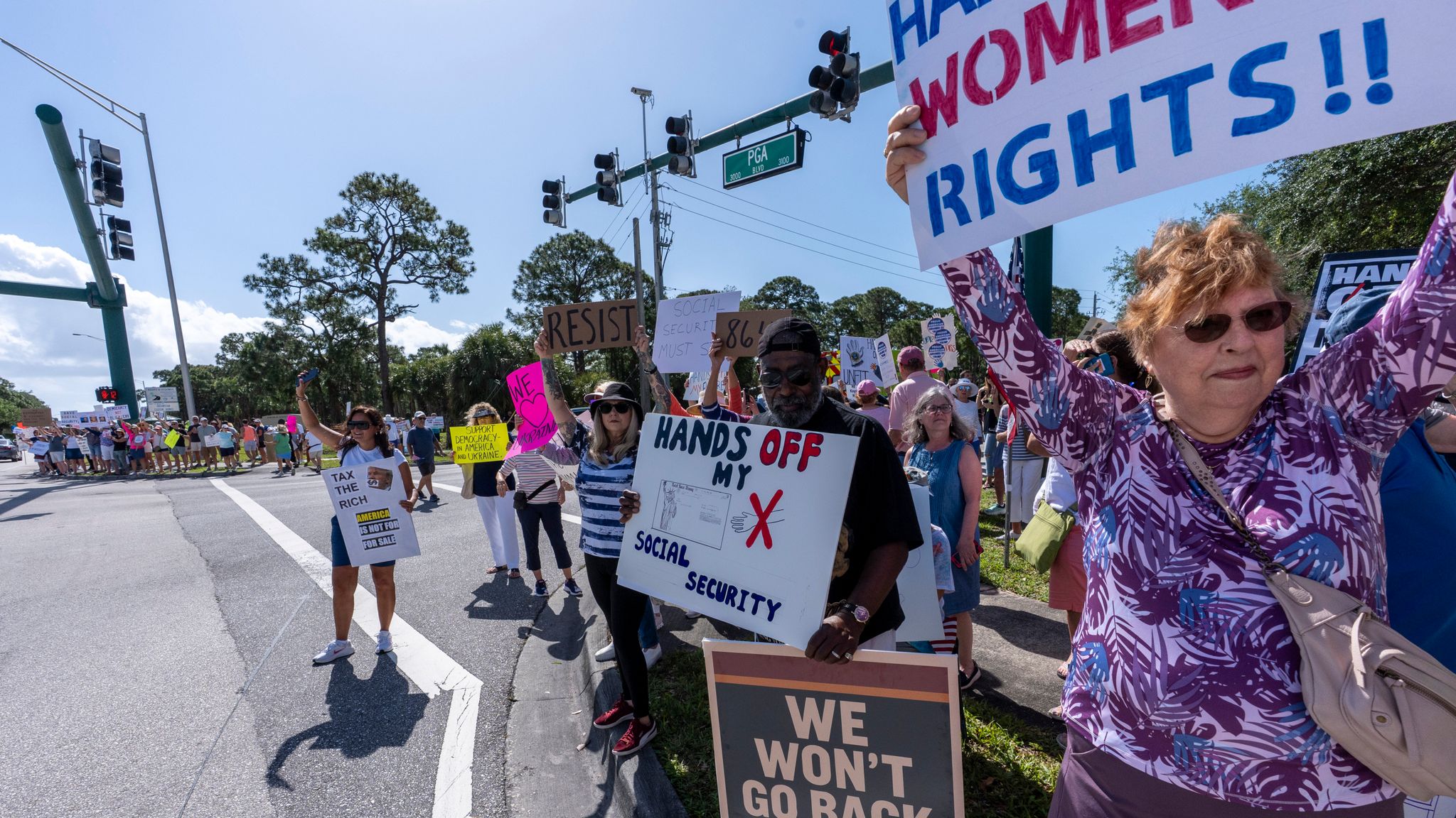 Thousands protest against Donald Trump and Elon Musk at rallies in all ...