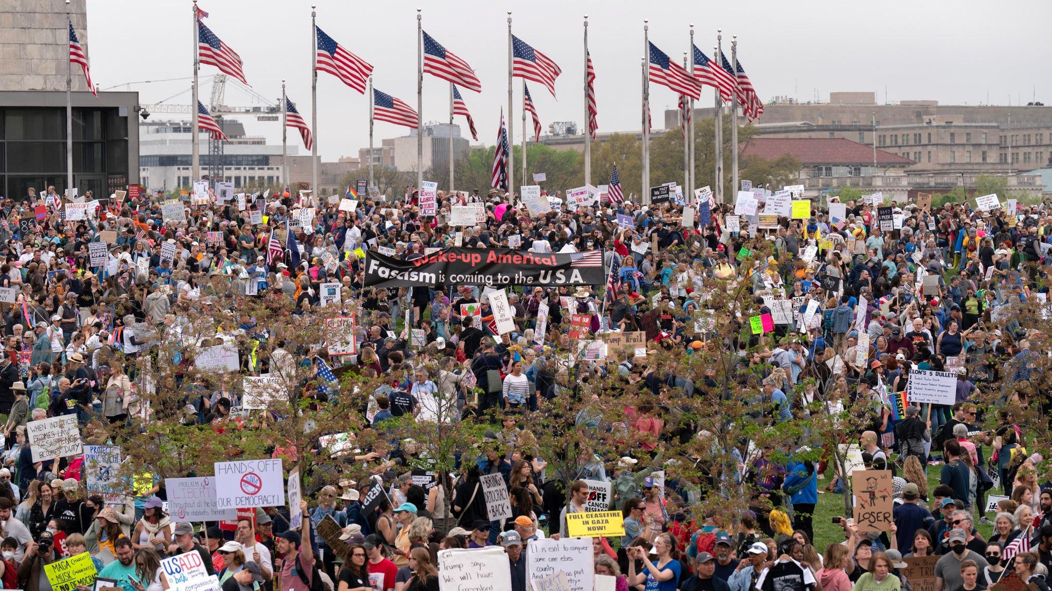 Thousands protest against Donald Trump and Elon Musk at rallies in all ...