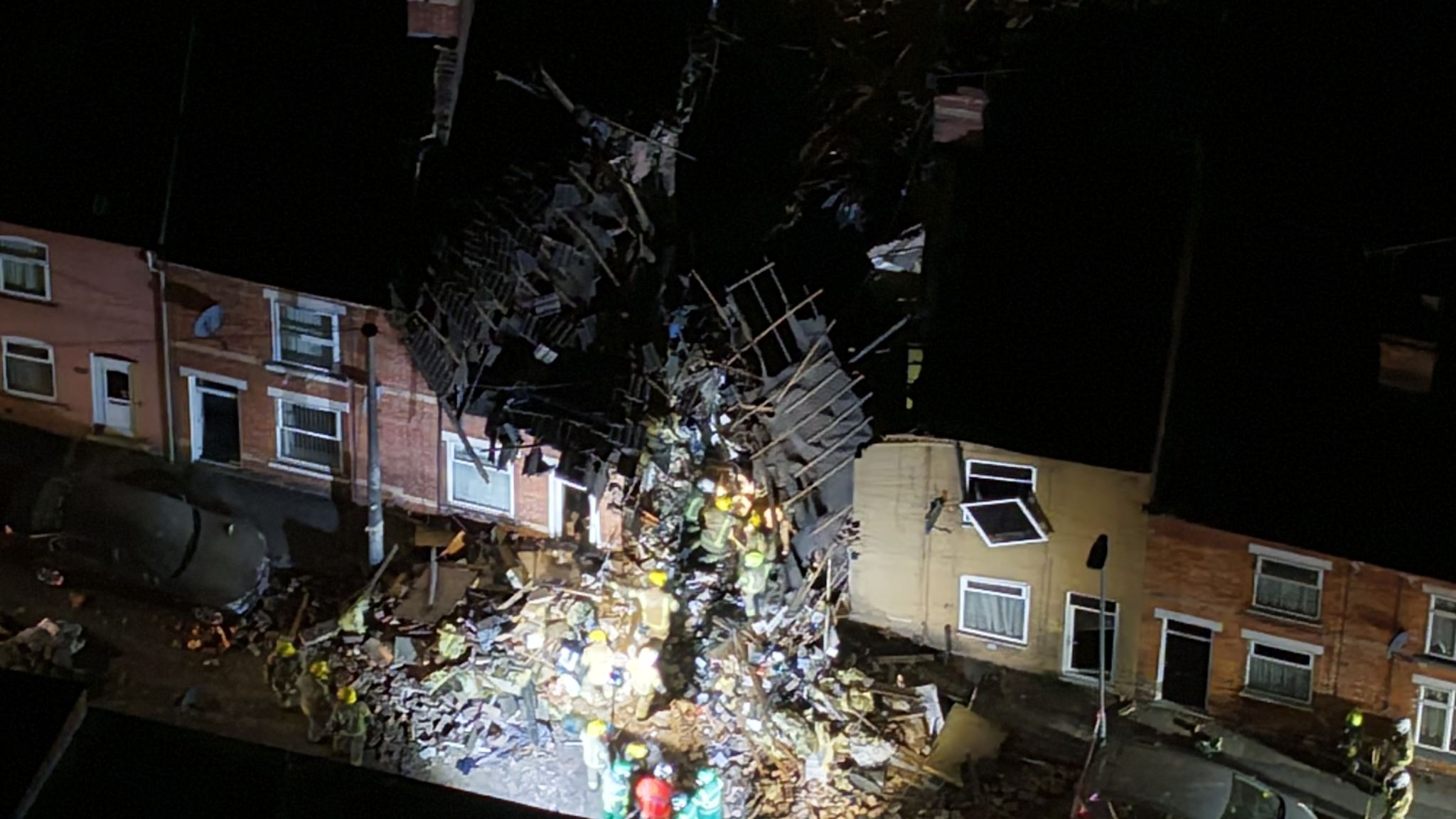 Major incident declared after gas explosion causes house collapse in ...