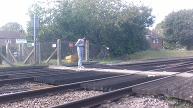 Shocking footage shows near-misses on level crossings | UK News | Sky News