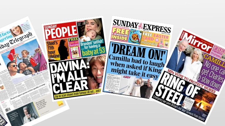 Sunday's national newspaper front pages | UK News | Sky News