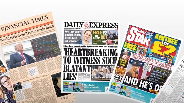 Sunday's national newspaper front pages | News UK Video News | Sky News