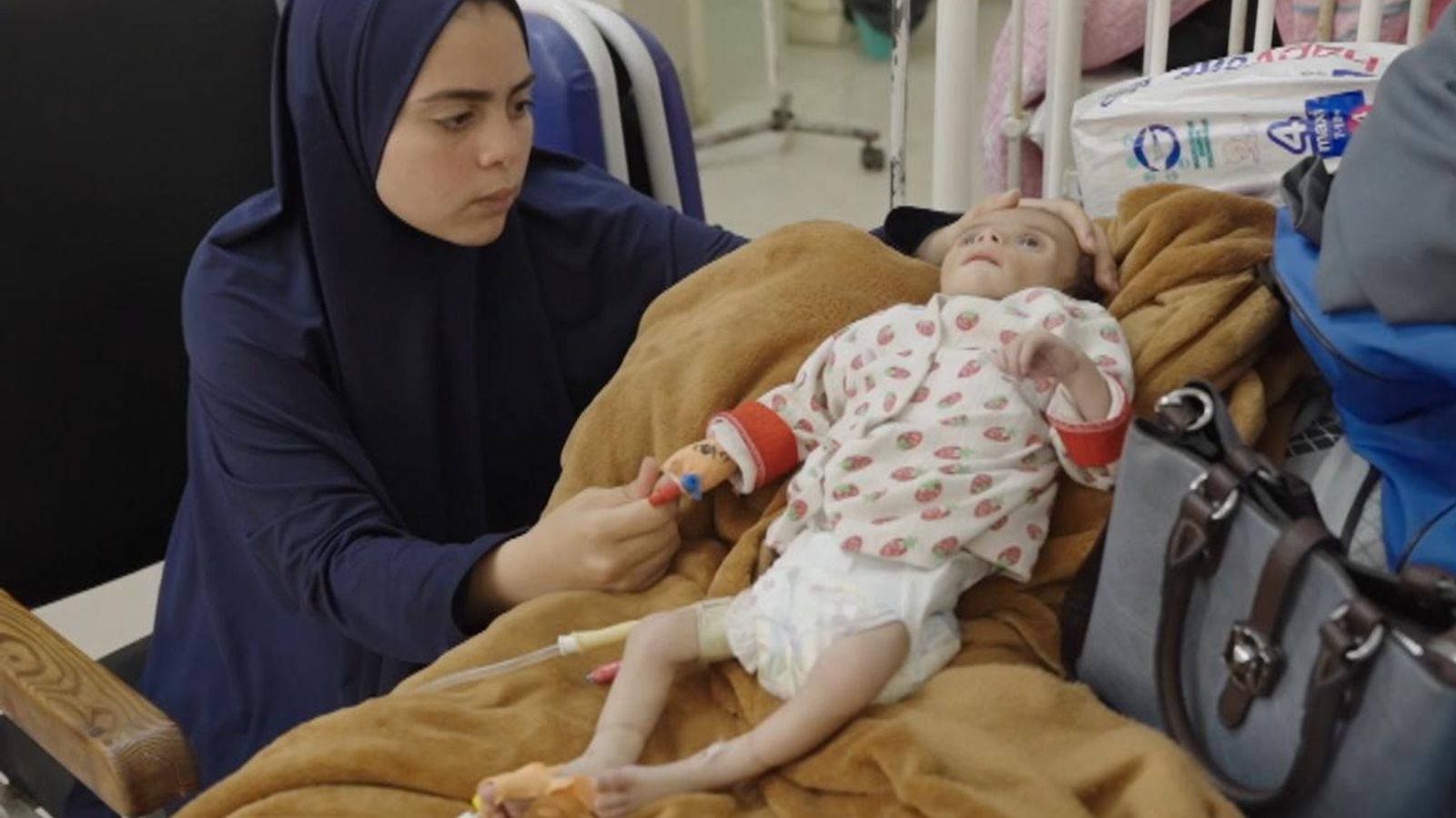 Mum of emaciated baby in Gaza says 'I lost my husband... I don't want ...