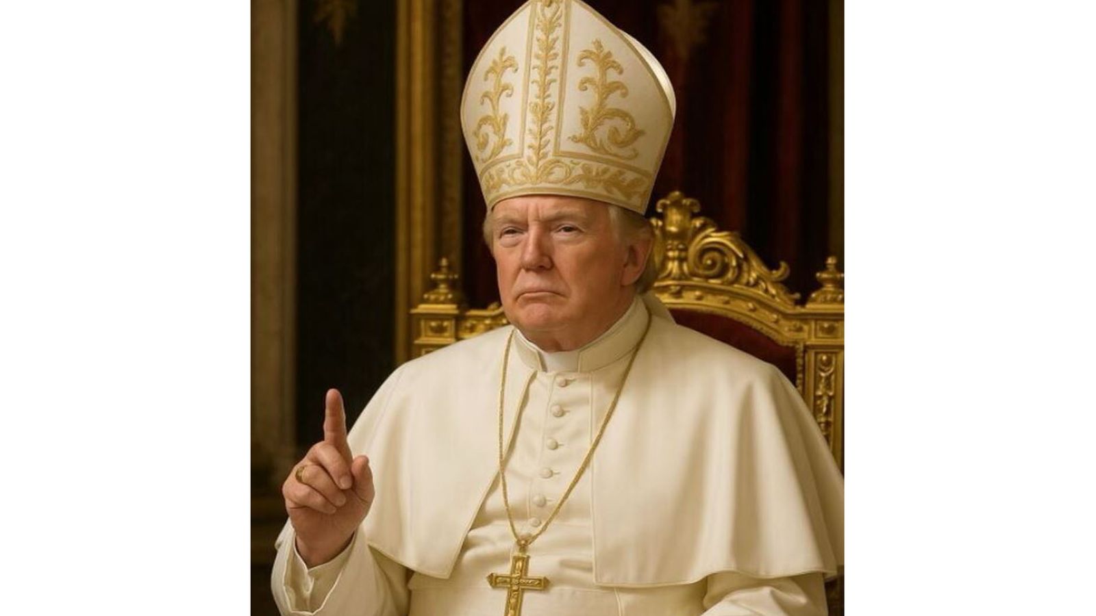 Donald Trump denies posting AI image of himself as pope | US News | Sky ...