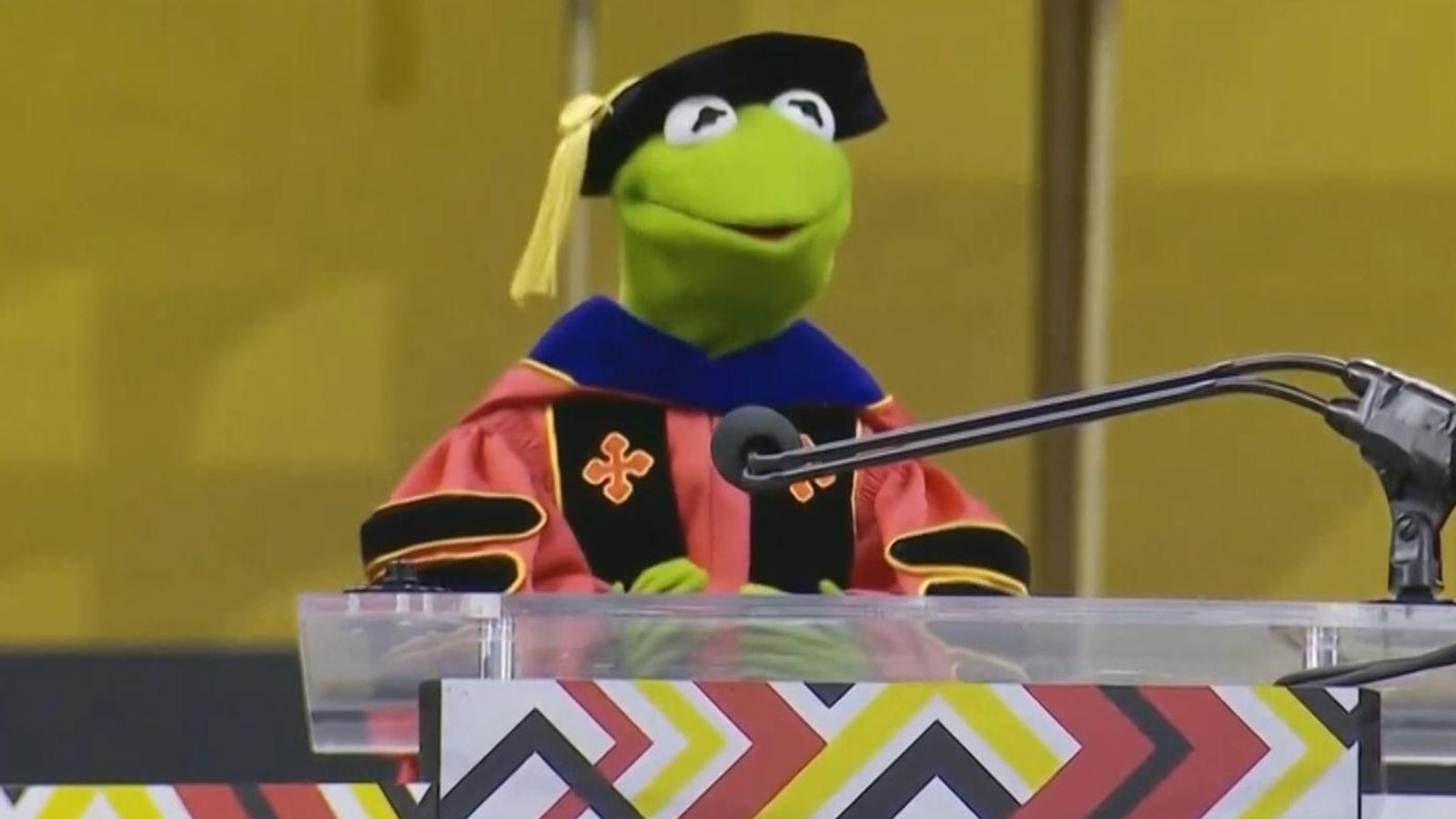 Kermit's message to graduates: 'Life is better when you leap together ...