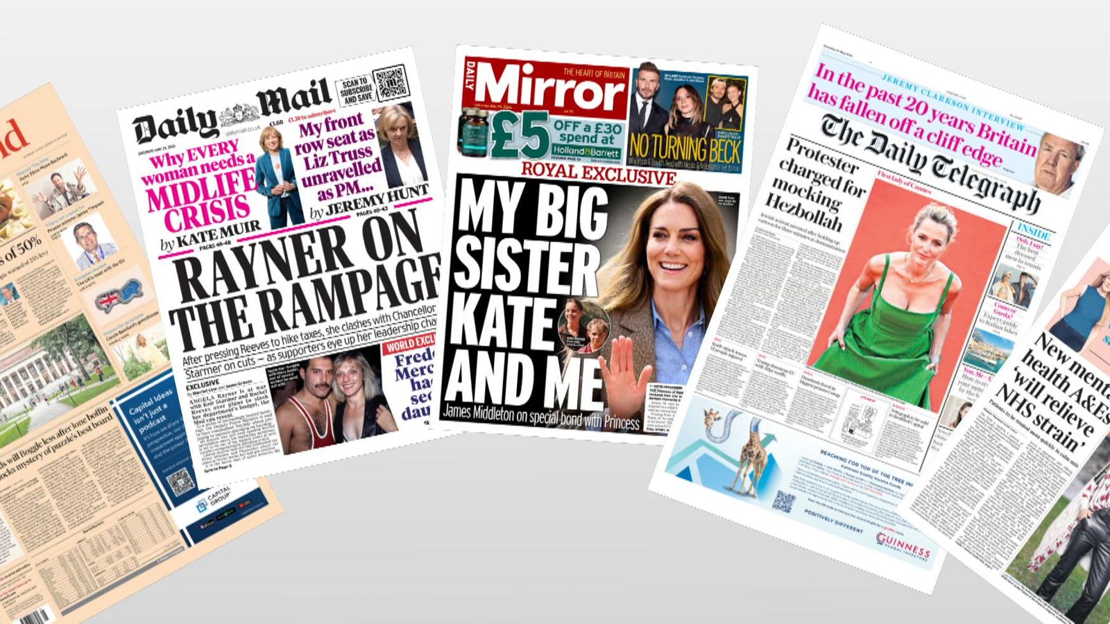Saturday's national newspaper front pages | UK News | Sky News