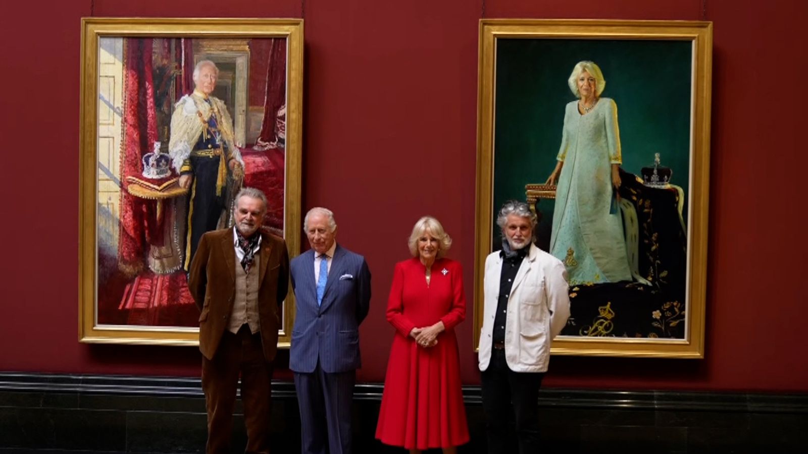 King Charles and Queen Camilla have unveiled their royal portraits at ...